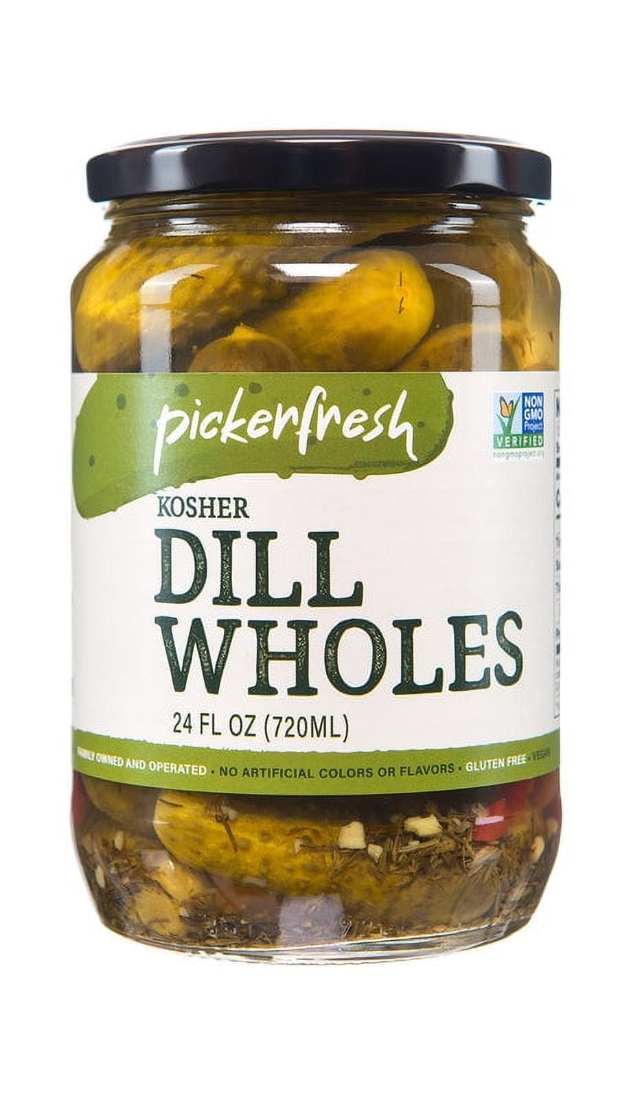 (Pack of 6), Pickerfresh Kosher Dill Pickle Wholes, 24 fl oz - Walmart.com