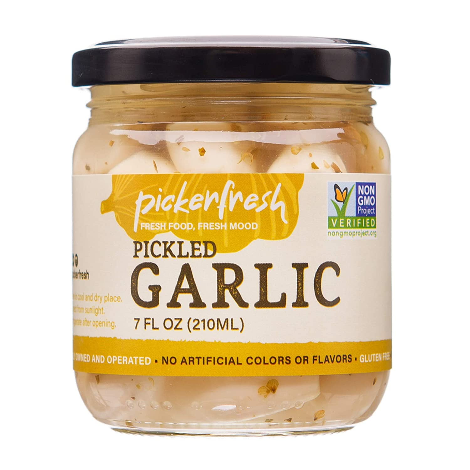 Pack of 6, Pickerfresh Pickled Garlic, 7 fl oz - Walmart.com