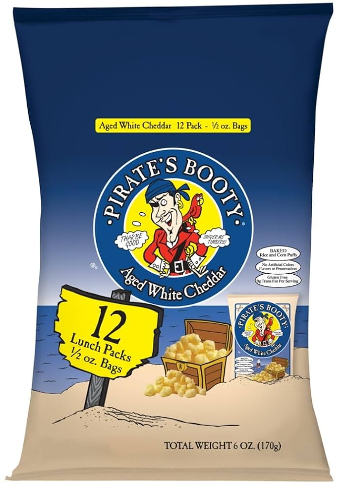Pack of 6 Pirate Brands White Cheddar Puffs 6 oz (6 Pack) - Walmart.com