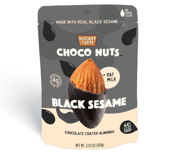 (Pack of 6) Pocket Latte Black Sesame Choco Nuts, 3.53 oz - Walmart.com