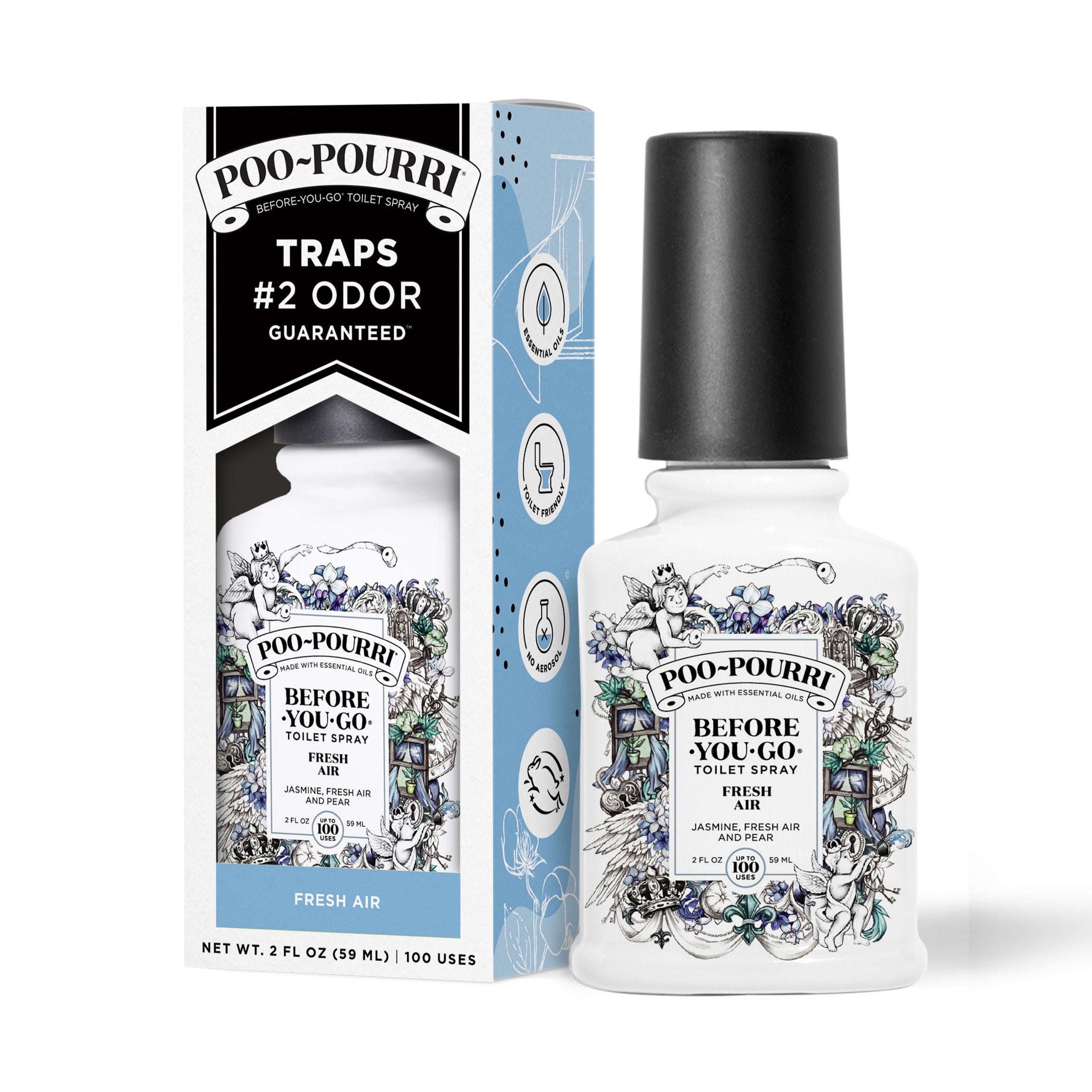Pack of 6, Poo Pourri Before-You-Go Fresh Air Toilet Spray, 2 oz ...