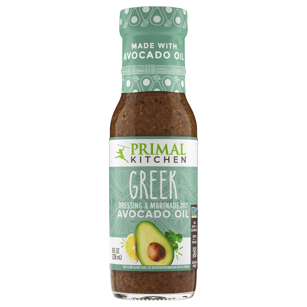 Pack of 6, Primal Kitchen Greek Vinaigrette & Marinade with Avocado Oil ...
