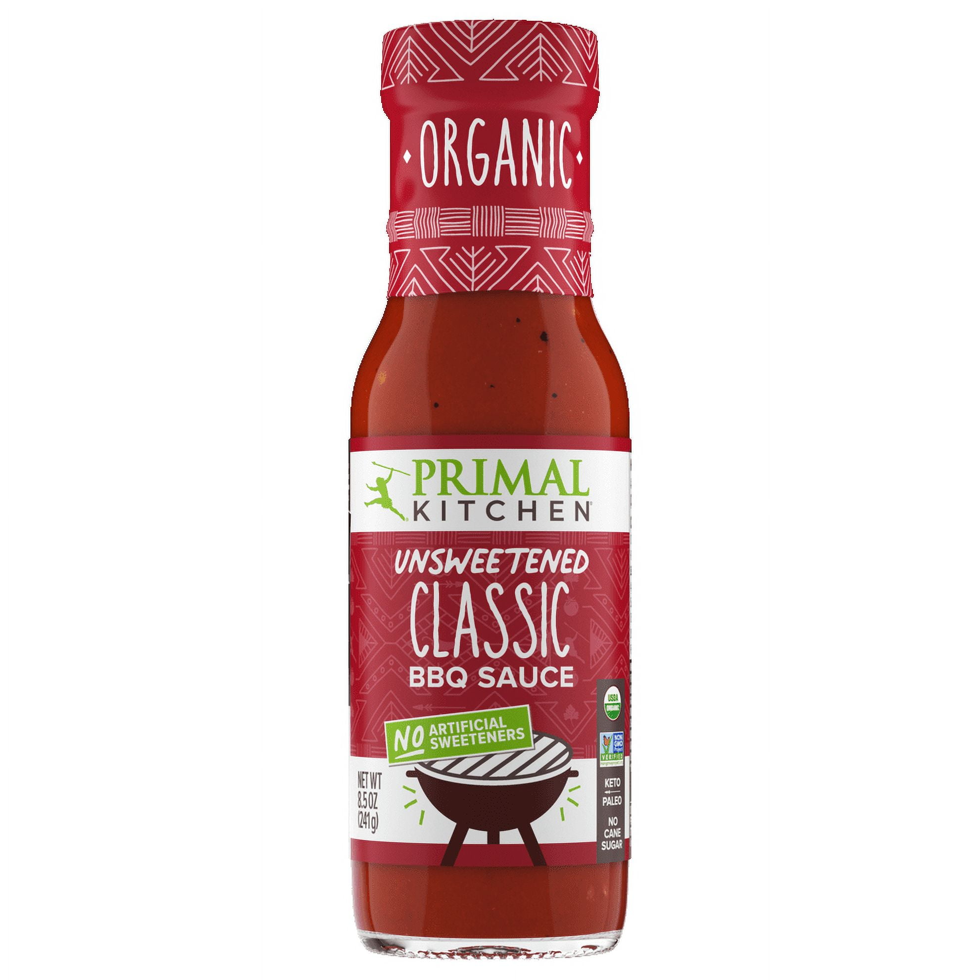 Pack of 6, Primal Kitchen Unsweetened Classic BBQ Sauce, 8.5 oz ...