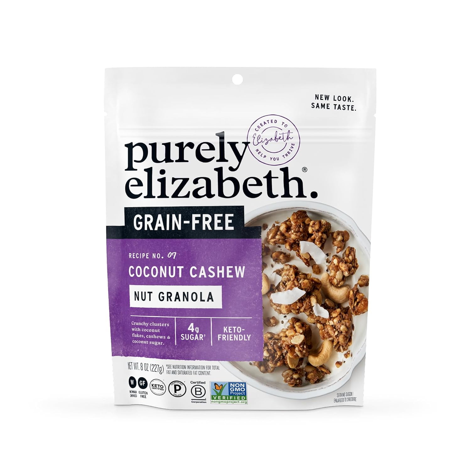 Pack of 6, Purely Elizabeth Coconut Cashew Granola, 8 oz - Walmart.com