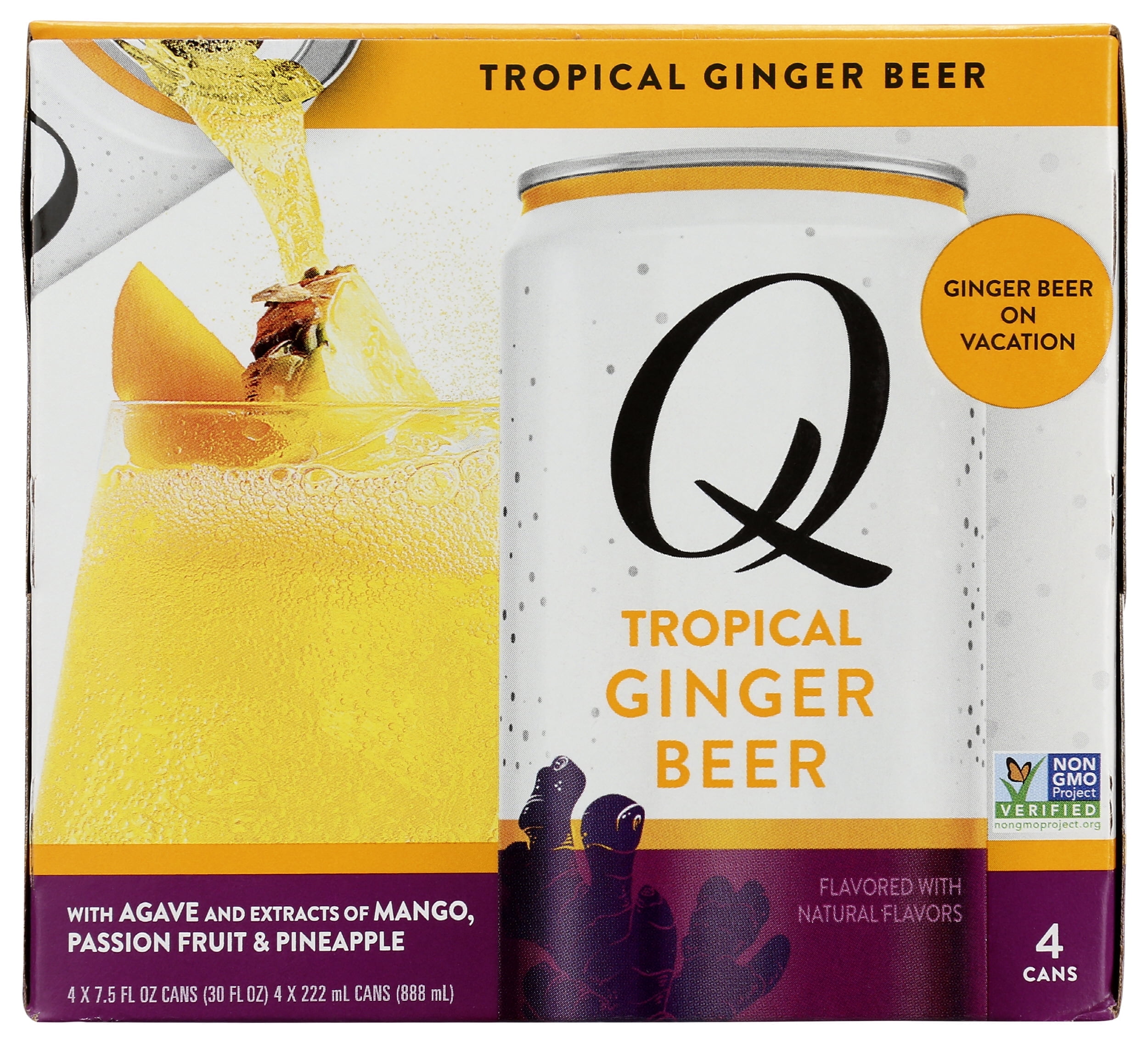 (Pack of 6), Q Tonic Sweet and Spicy Tropical Ginger Beer, 30 fl oz ...