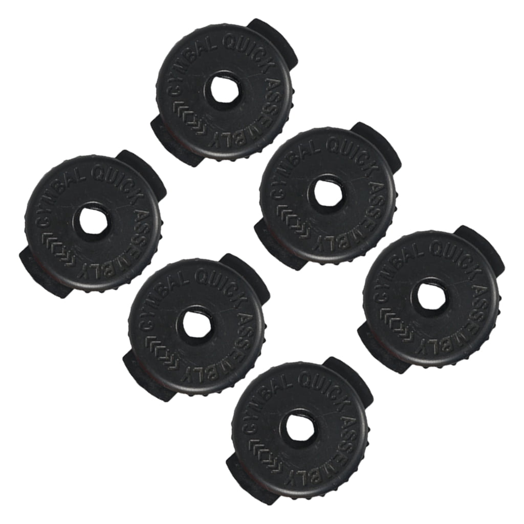 Pack of 6 Quick Releasing Cymbal Nuts Silicone Drum Parts Threaded ...