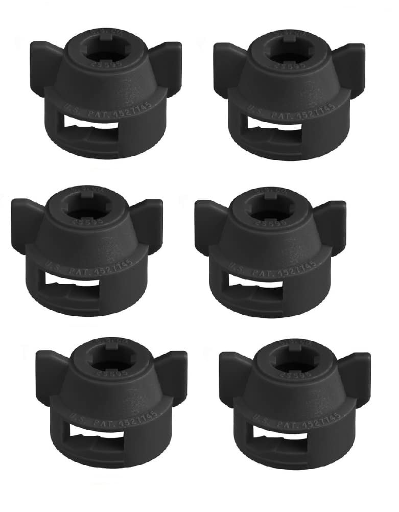 Pack of 6 - Quick TeeJet Black Nylon Cap for Flat Fan Spray Tips w/ 2 ...