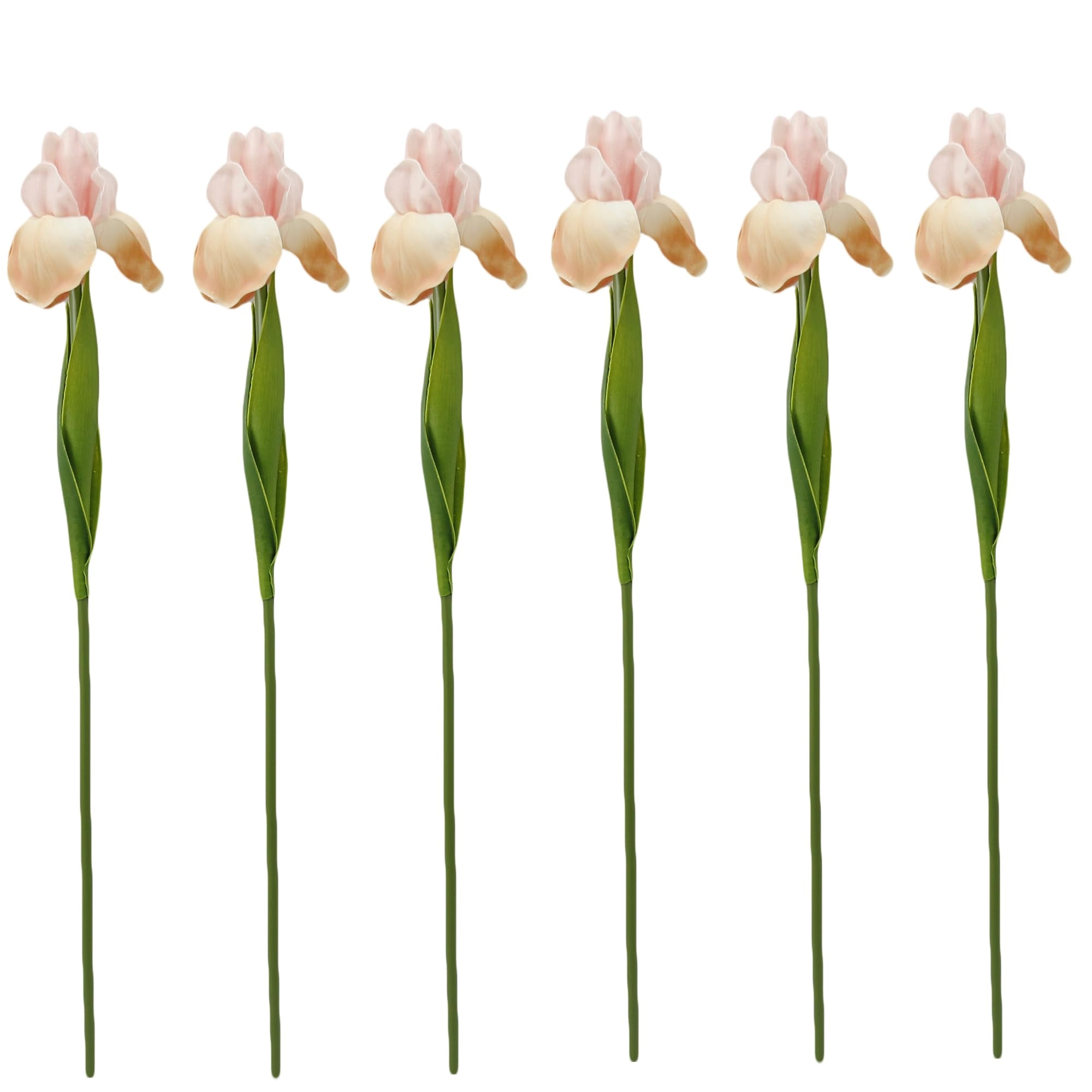 Pack of 6-Real Touch 18" Bearded Iris Artificial Flowers for Decoration ...