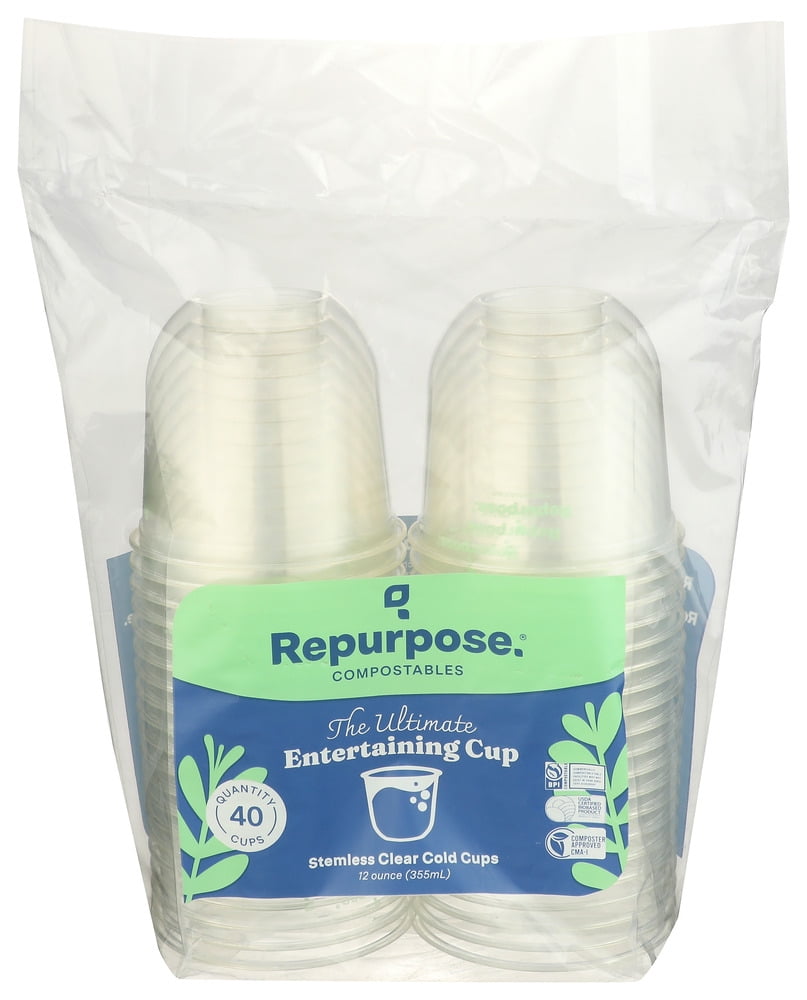 (Pack of 6) Repurpose Cold Stemless Cups 12 oz 40 ct 40 Ea - Walmart.com