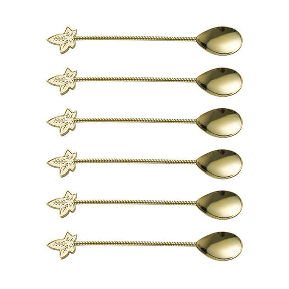 Pack of 6 Retro Artistic Design Stirring Spoons Crafted from Kirsite ...