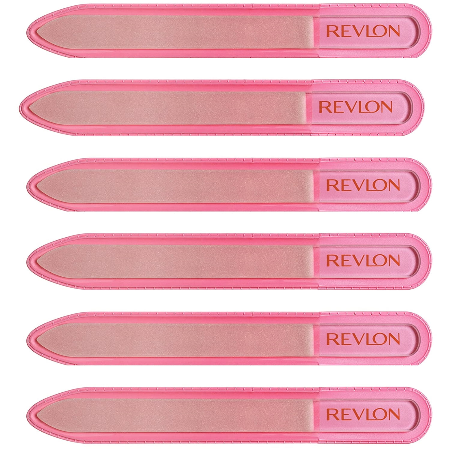 Revlon Crystal Nail File Pack of 6, Double Sided, Tempered Glass, Ultra ...