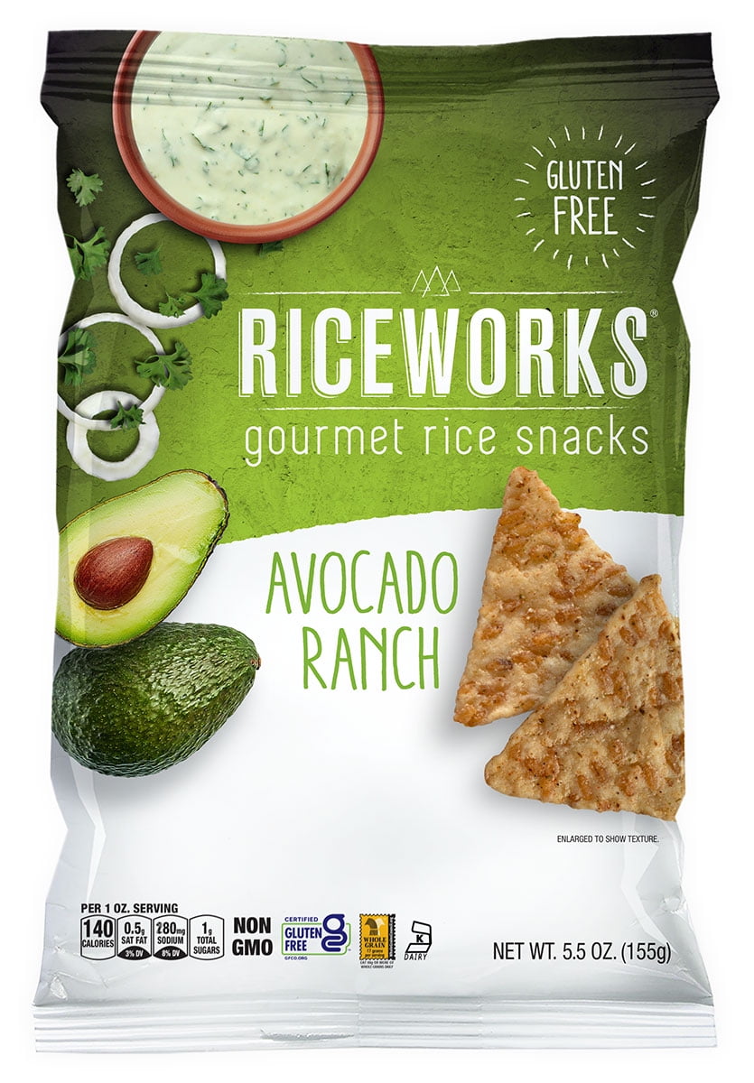 Riceworks Avocado Ranch Gourmet Rice Snacks, 6 Pack, 5.5 oz - Walmart.com