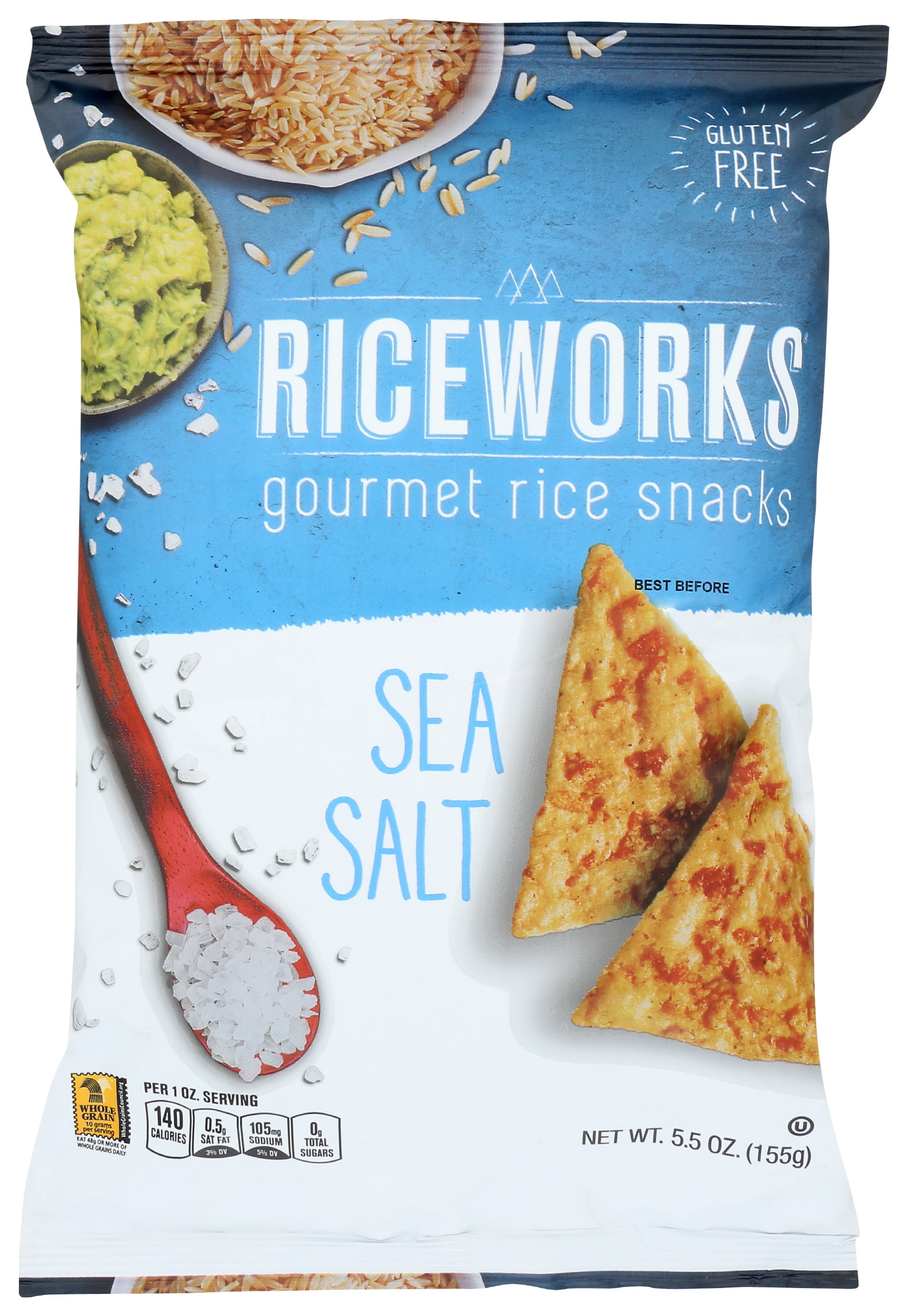Pack of 6, Riceworks Sea Salt Gourmet Rice Snacks, 5.5 oz - Walmart.com