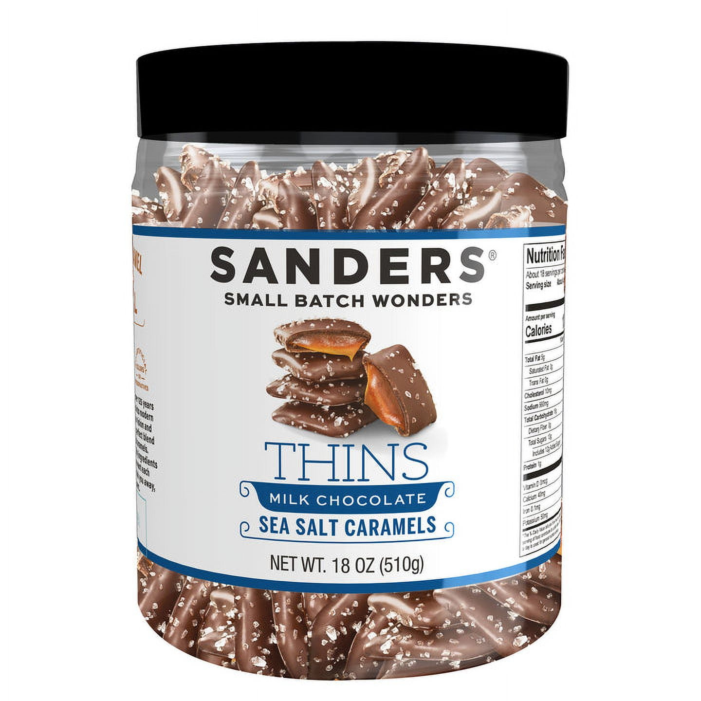 (Pack of 6), Sanders Fine Chocolatier Milk Chocolate Sea Salt Caramel ...