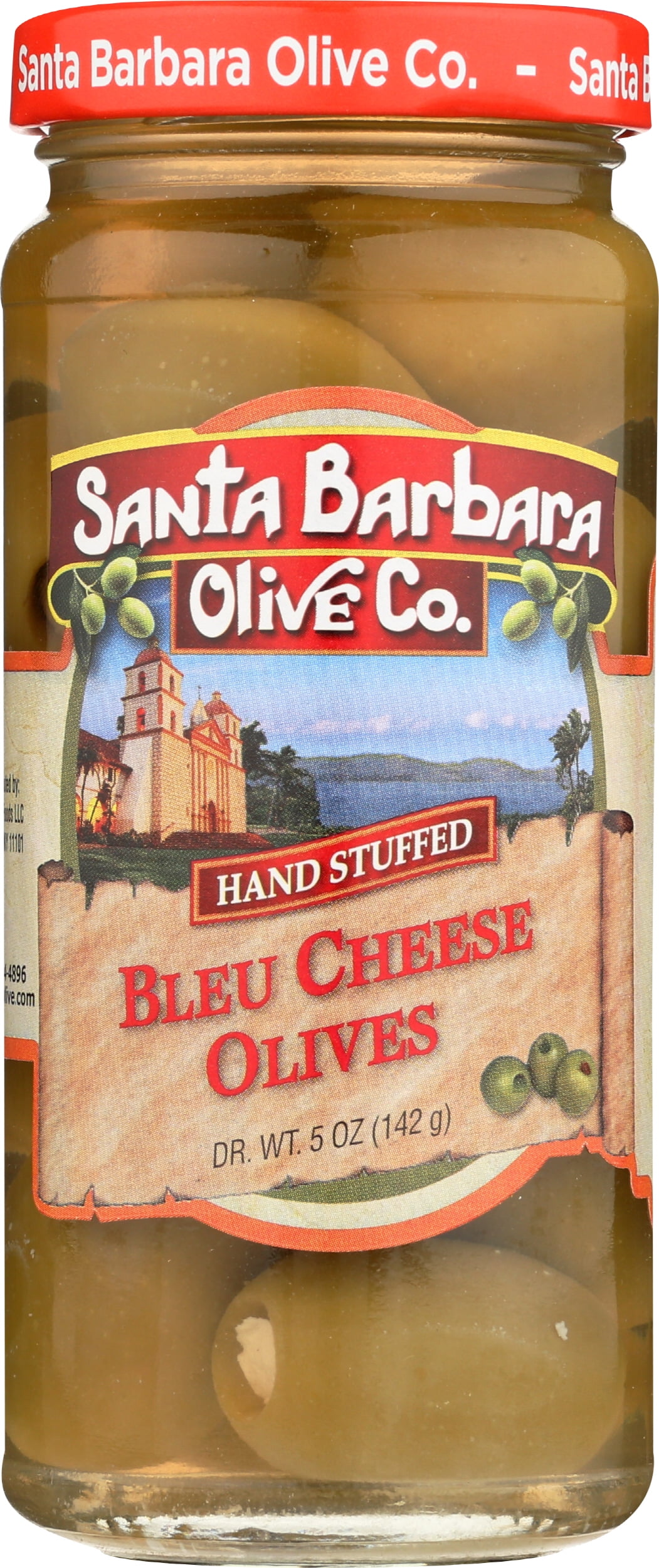 Pack of 6, Santa Barbara Olive Co. Bleu Cheese Stuffed Olives, 5 oz ...
