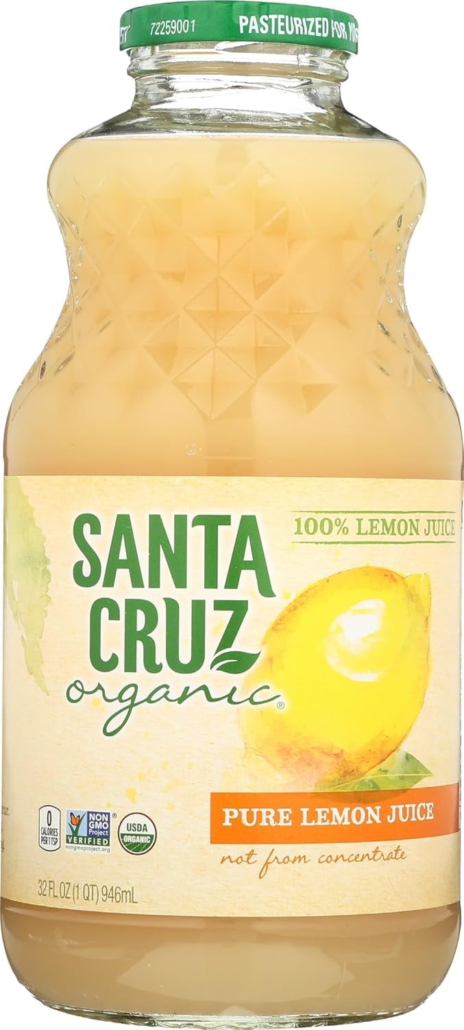 Pack of 6, Santa Cruz Organic 100% Pure Lemon Juice, 32 fl oz - Walmart.com