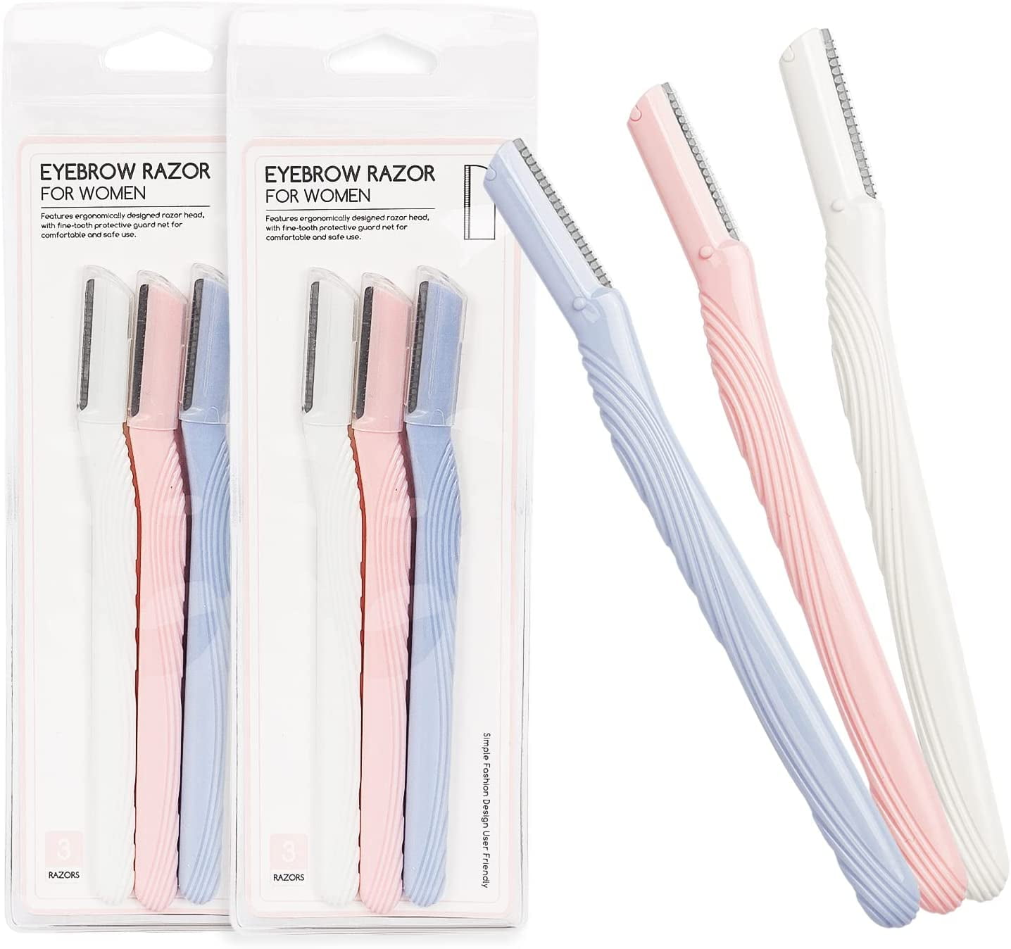 Pack of 6 - SimpleField Eyebrow Razors for Women, Facial Razor Trimmer ...