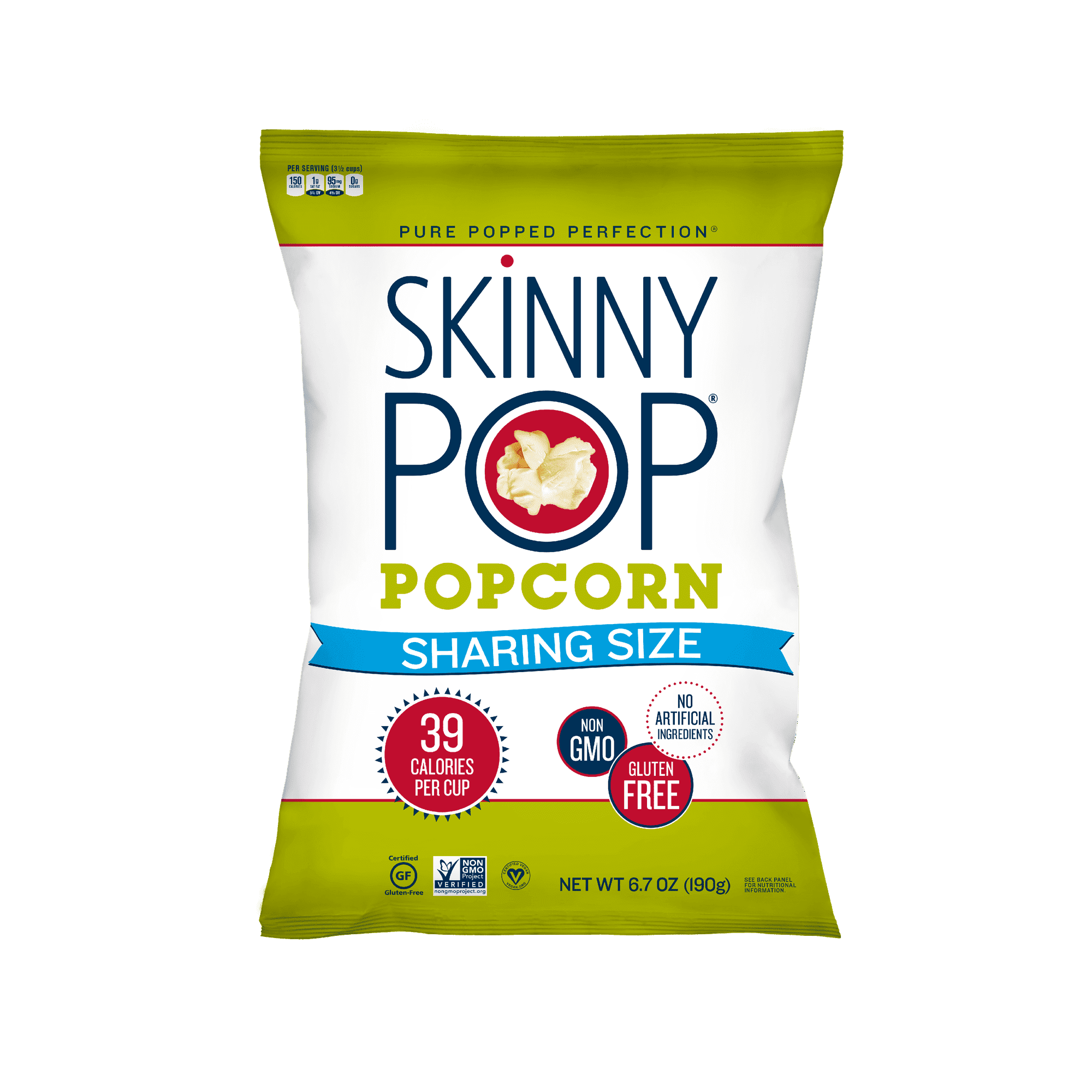 Pack of 6, Skinny Pop Sharing Size Popcorn, 6.7 oz - Walmart.com