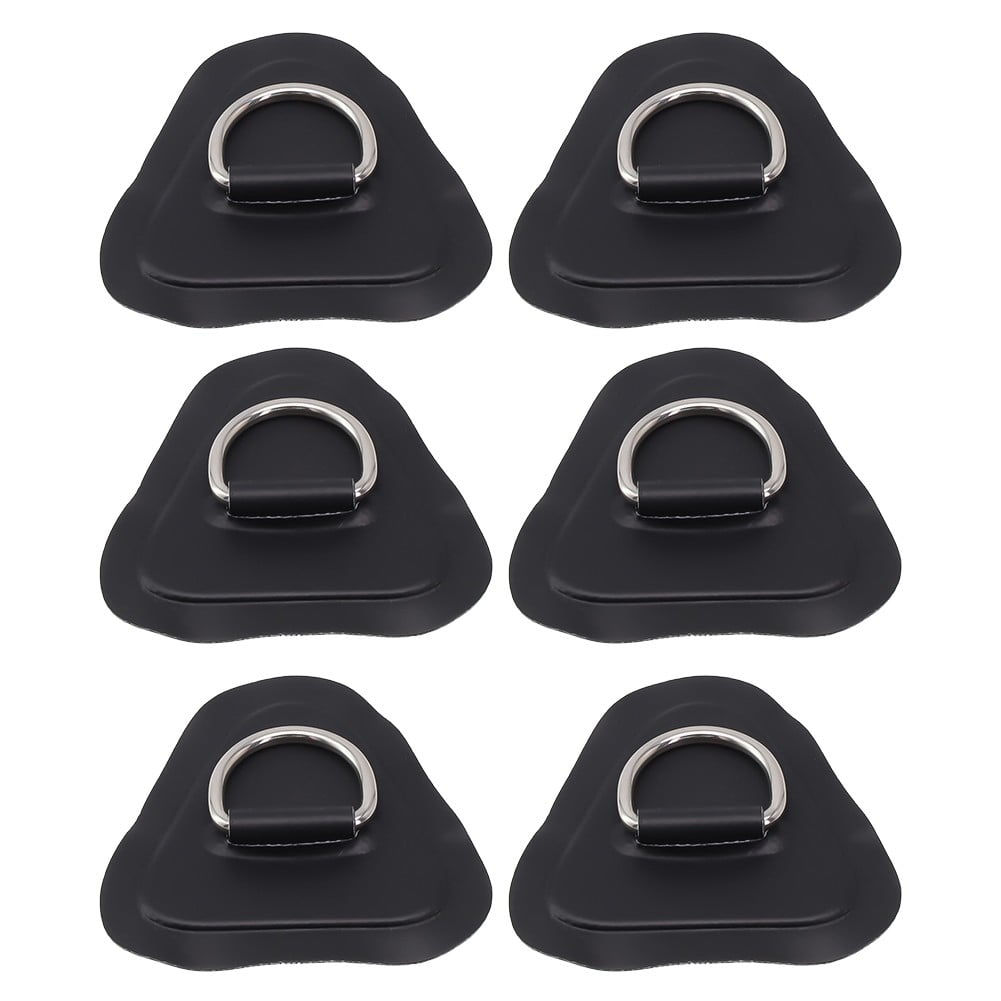 Pack of 6 Stainless Steel D-Ring Round Patches for PVC Inflatable Boat ...
