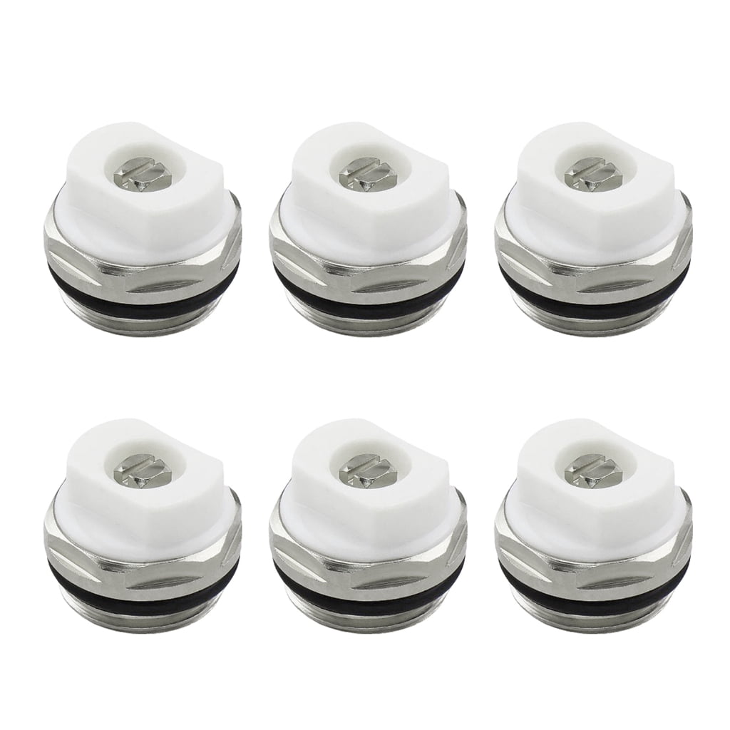 Pack of 6 Steel Radiator Bleed Valves 1/2inch Vent Valves Easy Install ...