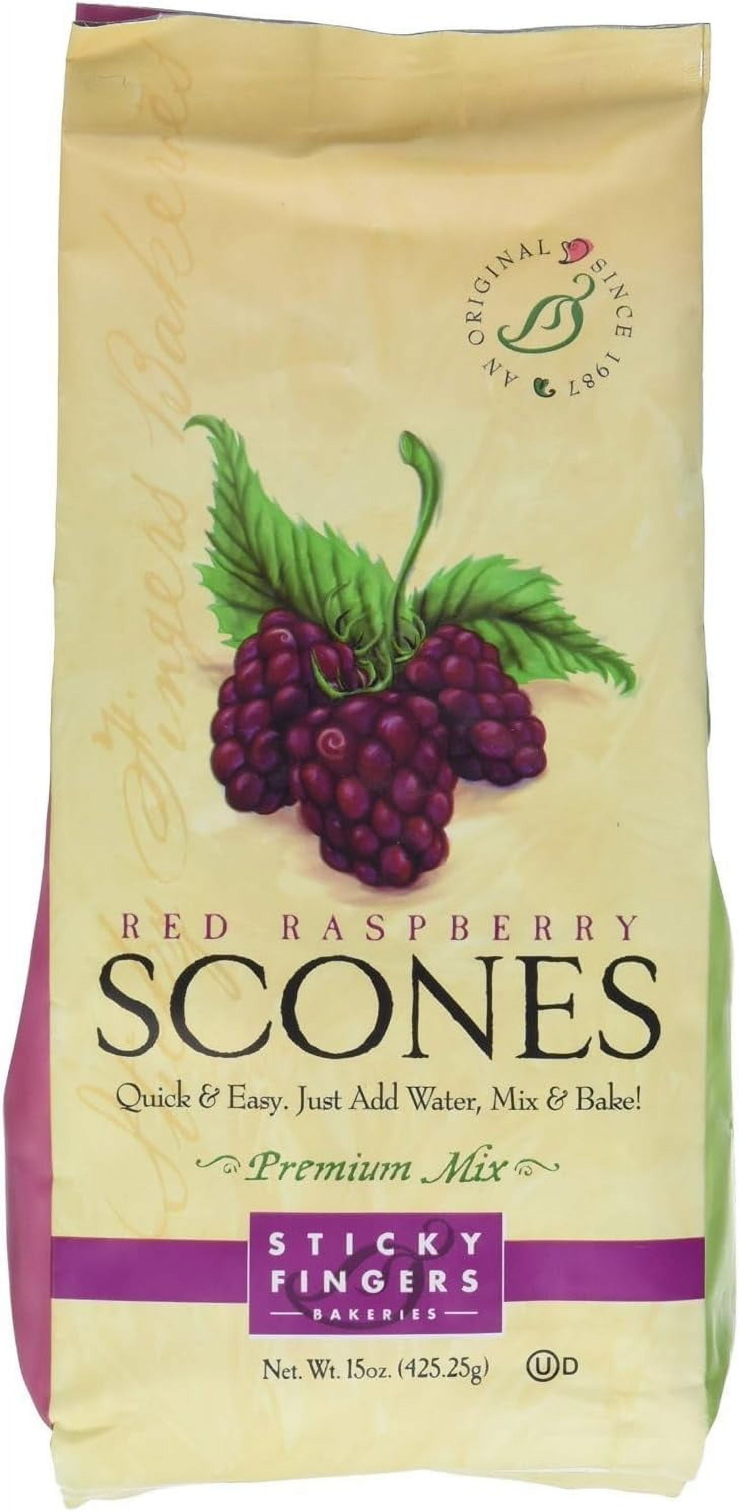 Pack of 6, Sticky Fingers Red Raspberry Scones Mix, 16 oz - Walmart.com