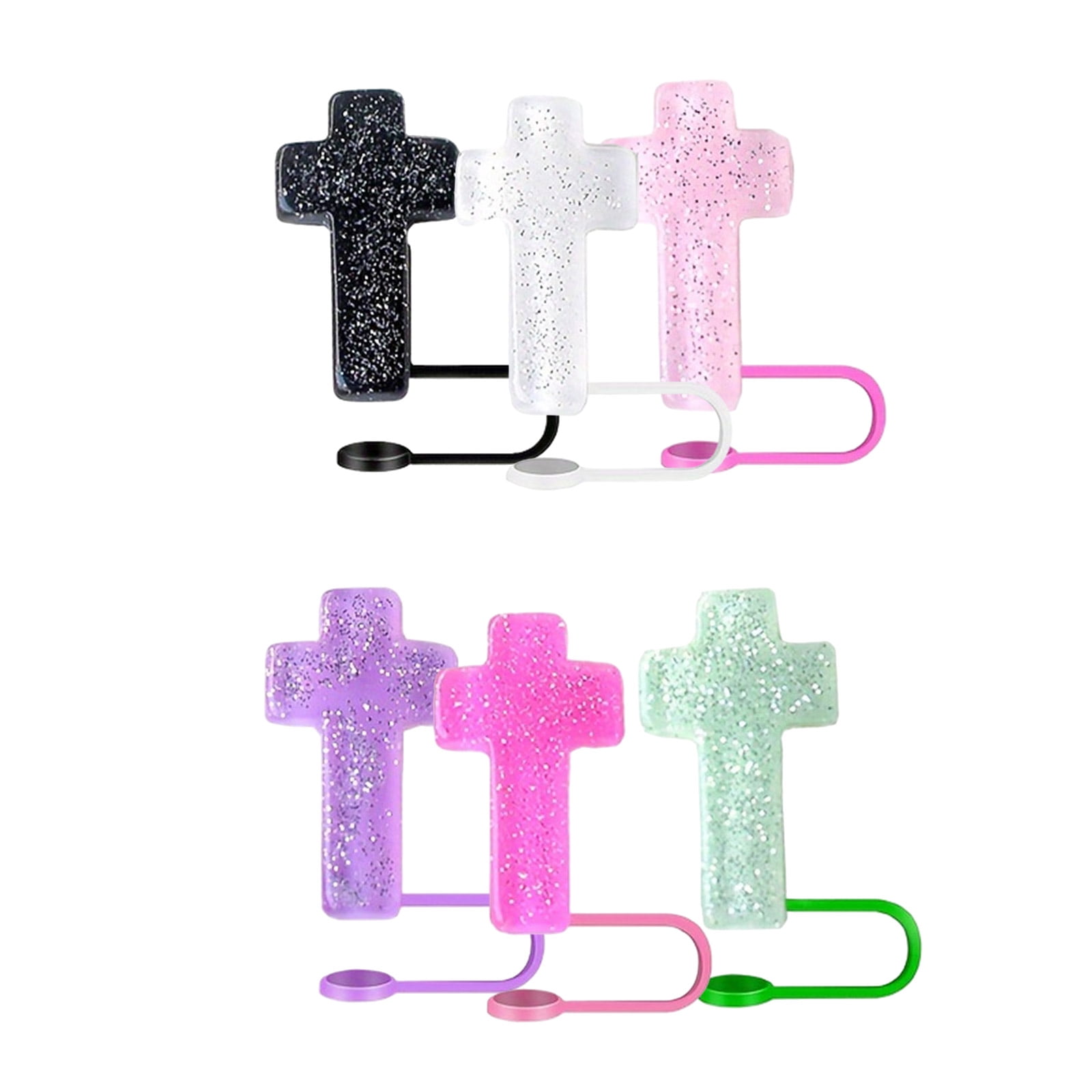 Pack of 6 Straw Caps Resin Straw Plug Religious Drinkings Caps Resin ...