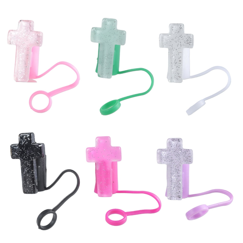 Pack of 6 Straw Caps Resin Straw Plug Religious Drinkings Caps Resin ...