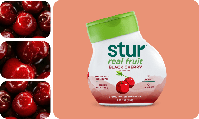 Pack of 6, Stur Black Cherry Liquid Water Enhancer, 1.62 fl oz ...