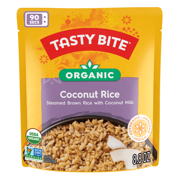 Pack of 6, Tasty Bite Organic Coconut Rice, 8.8 oz - Walmart.com