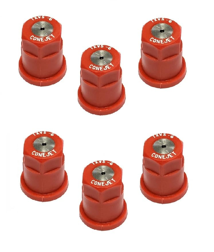 Pack of 6 - TeeJet ConeJet Hollow Cone Spray Tip 0.10 GPM @ 40 PSI ...