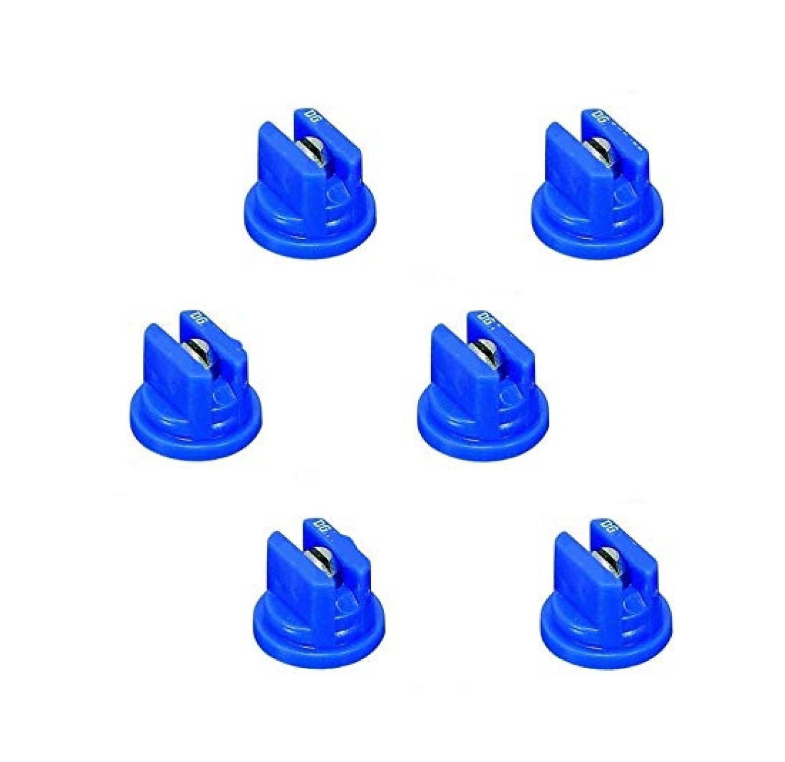 Pack of 6 - TeeJet Drift Guard Flat Spray Tips Blue 80° Polymer w/SS ...