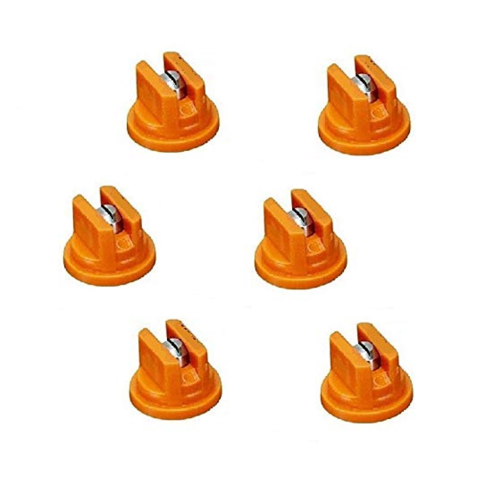 Pack of 6 - TeeJet Even Flat Spray Tips Orange 80° Polymer w/SS Insert ...