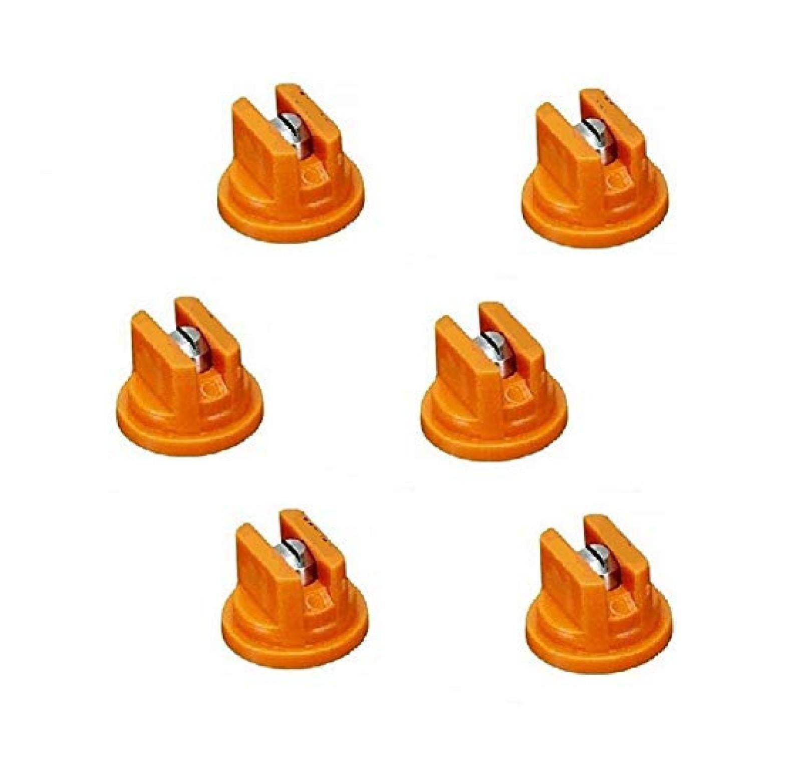 Pack of 6 - TeeJet Even Flat Spray Tips Orange 80° Polymer w/SS Insert ...