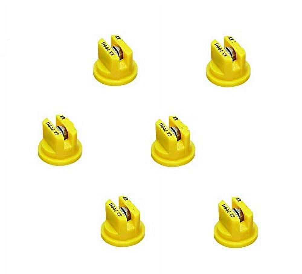 Pack of 6 - TeeJet Extended Range Flat Spray Tip 110° Yellow 0.2 GPM ...