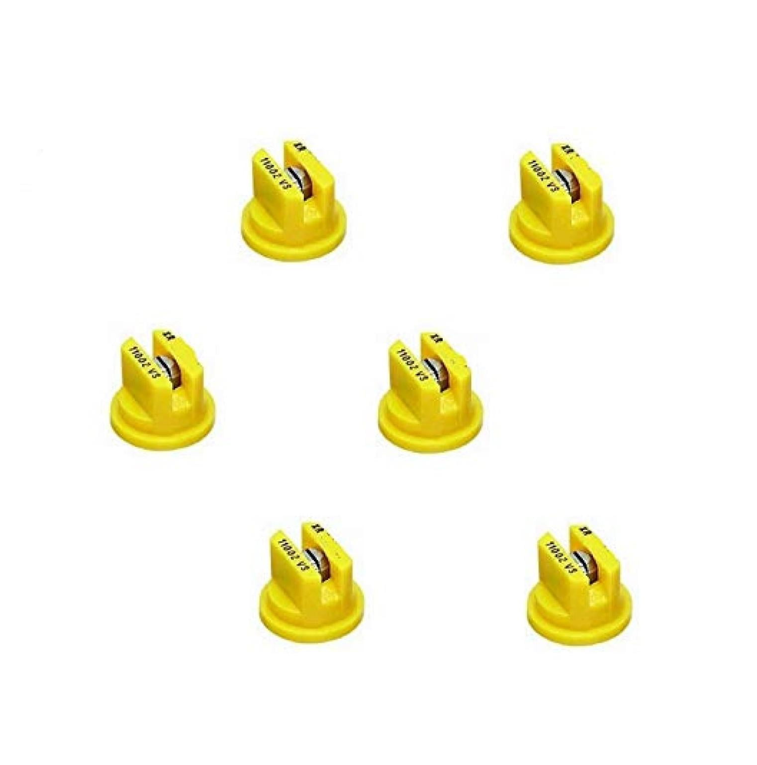 Pack of 6 - TeeJet Extended Range Flat Spray Tip 110° Yellow 0.2 GPM ...