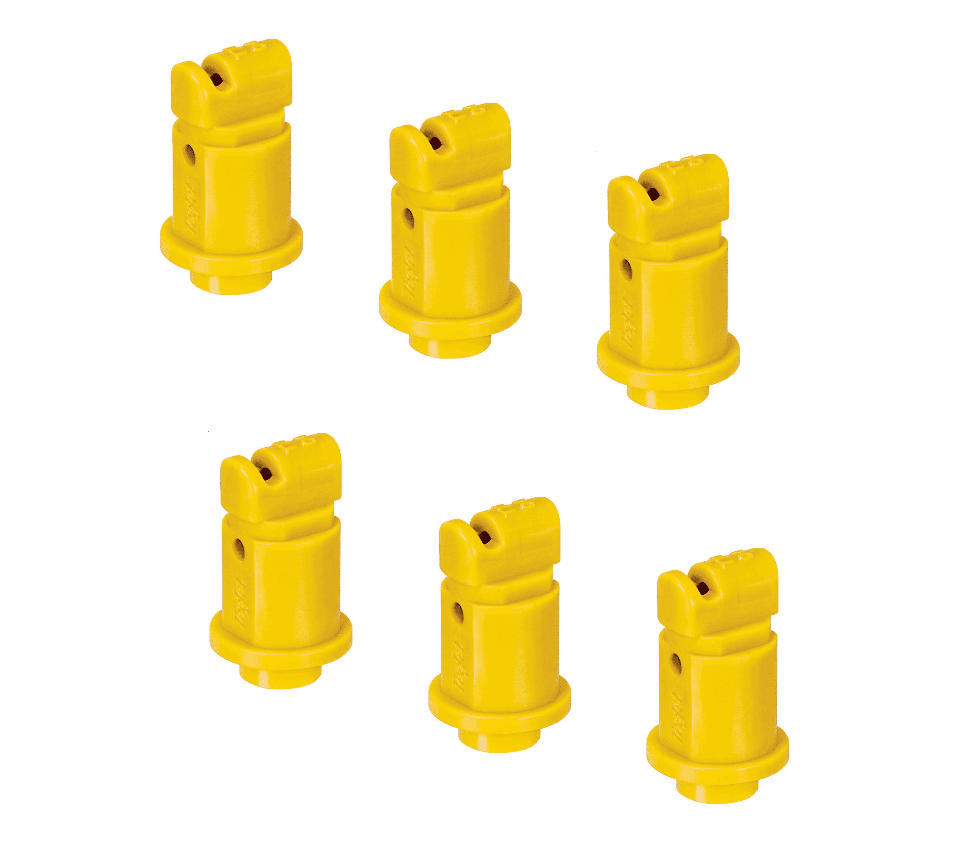 Pack of 6 - TeeJet Induction Flat Spray Tips Yellow 110° Polymer ...