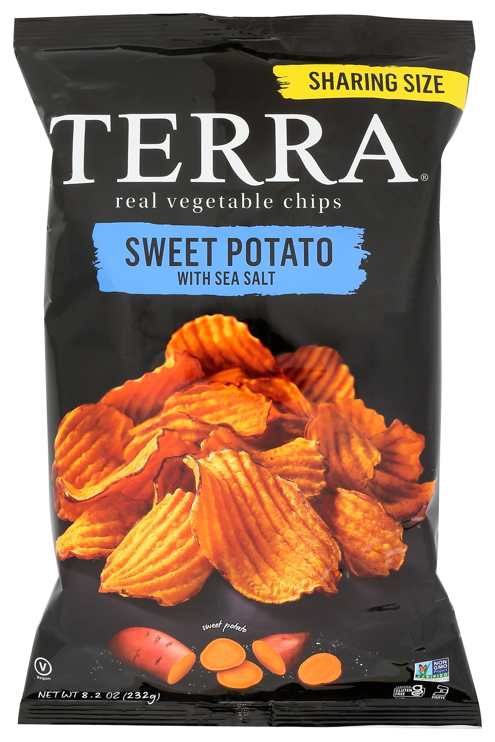 (Pack of 6), Terra Sweet Potato Crinkle Chips with Sea Salt, 8.2 oz ...