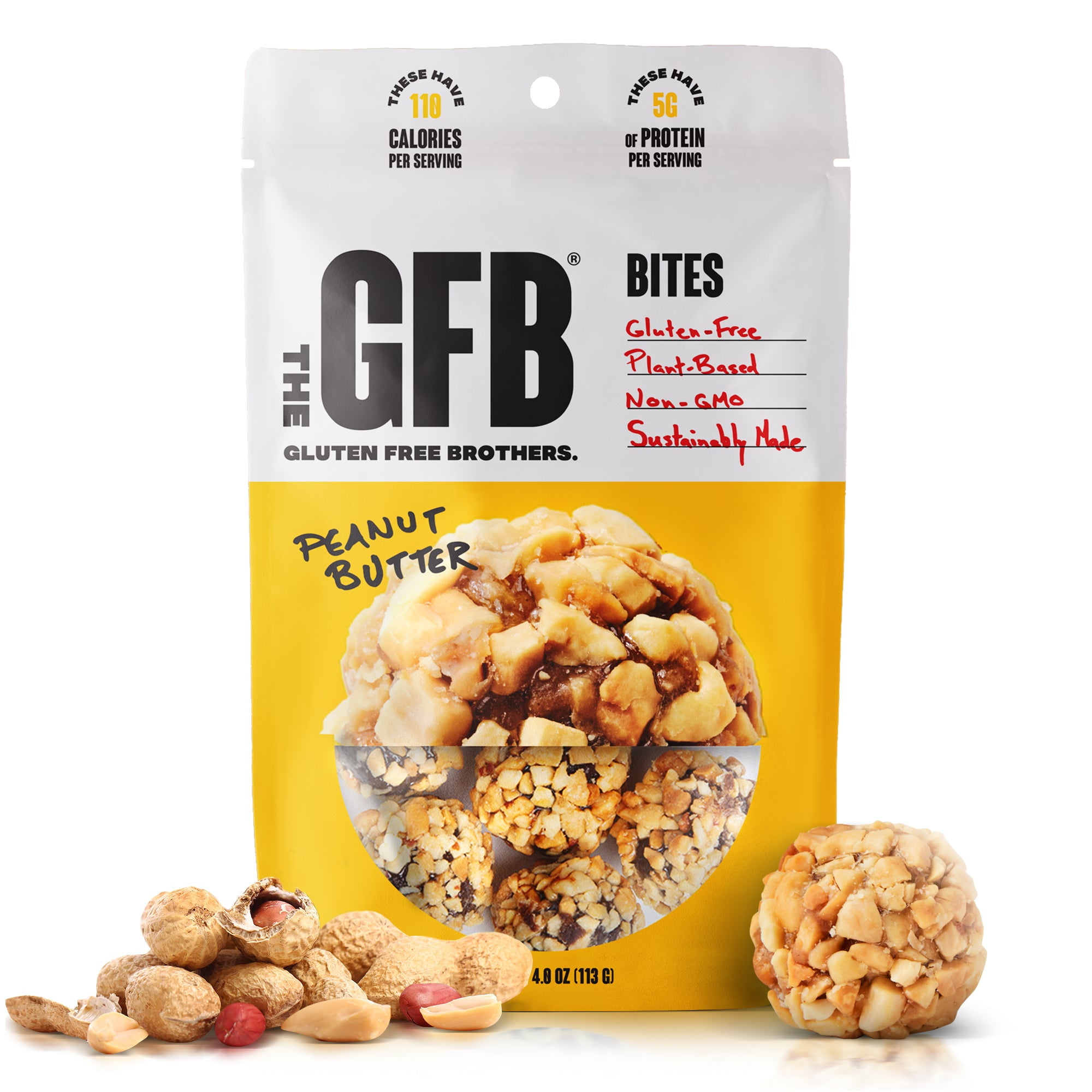 Pack of 6, The Gfb Peanut Butter Bites, 4 oz - Walmart.com