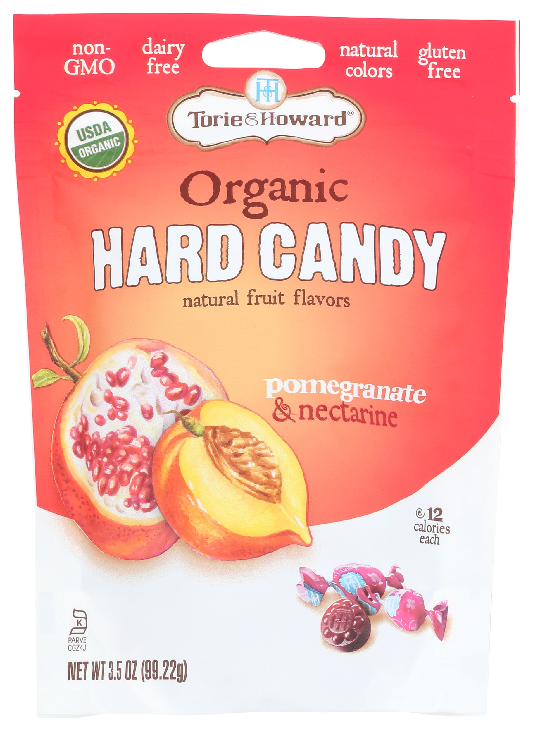 (Pack of 6), Torie & Howard Organic Pomegranate & Nectarine Hard Candy ...