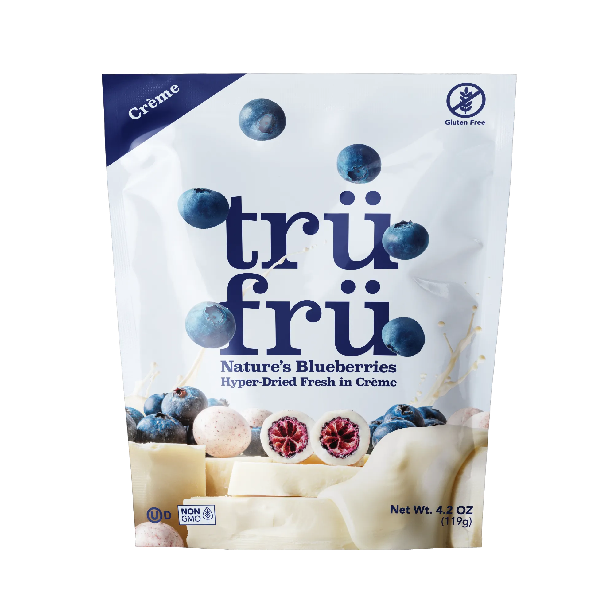 (Pack of 6), Trü Frü Nature's Blueberries Hyper Dried Fresh in Crème, 4 ...