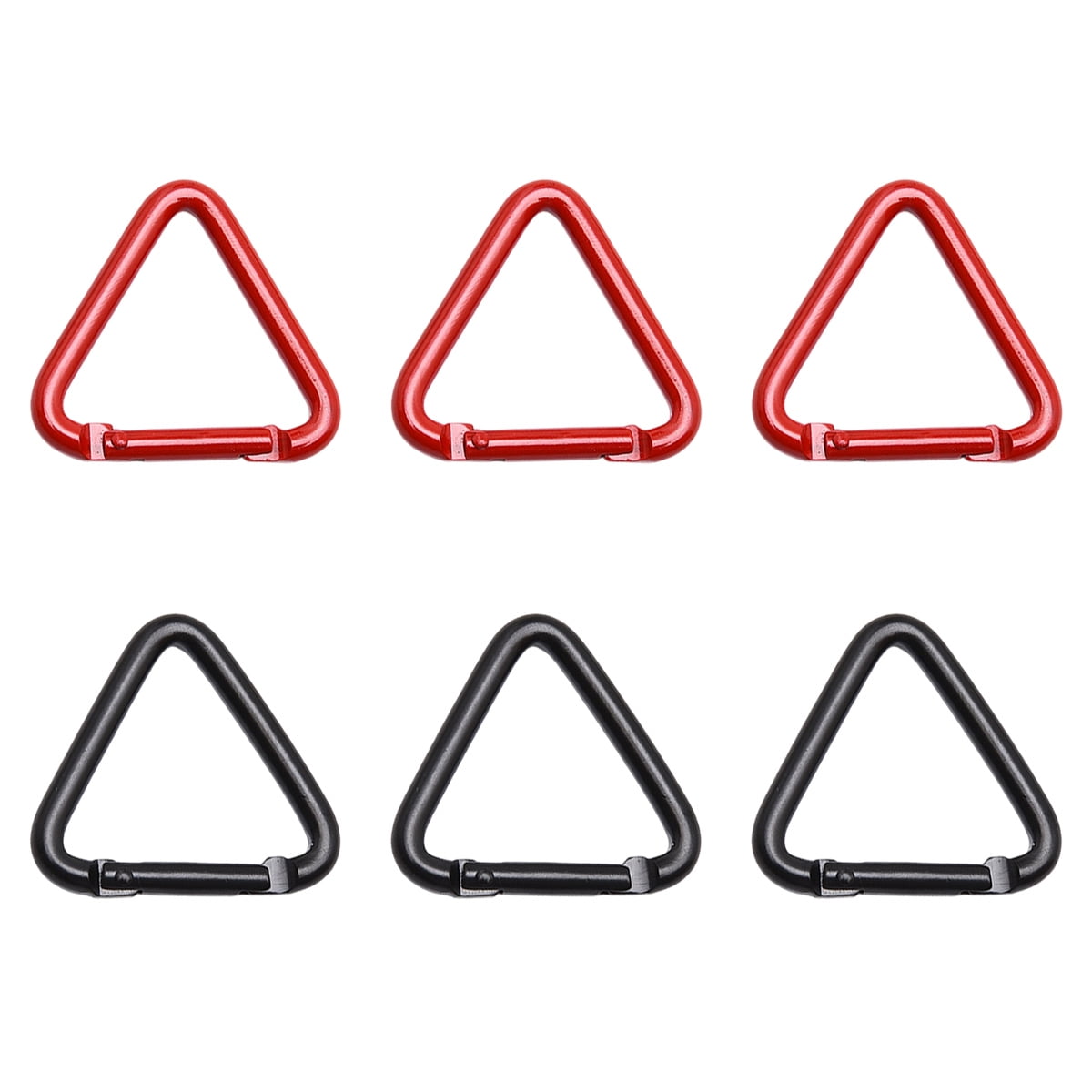 Pack of 6 Triangular Carabiner, Small Carabiner Keyring, Design ...