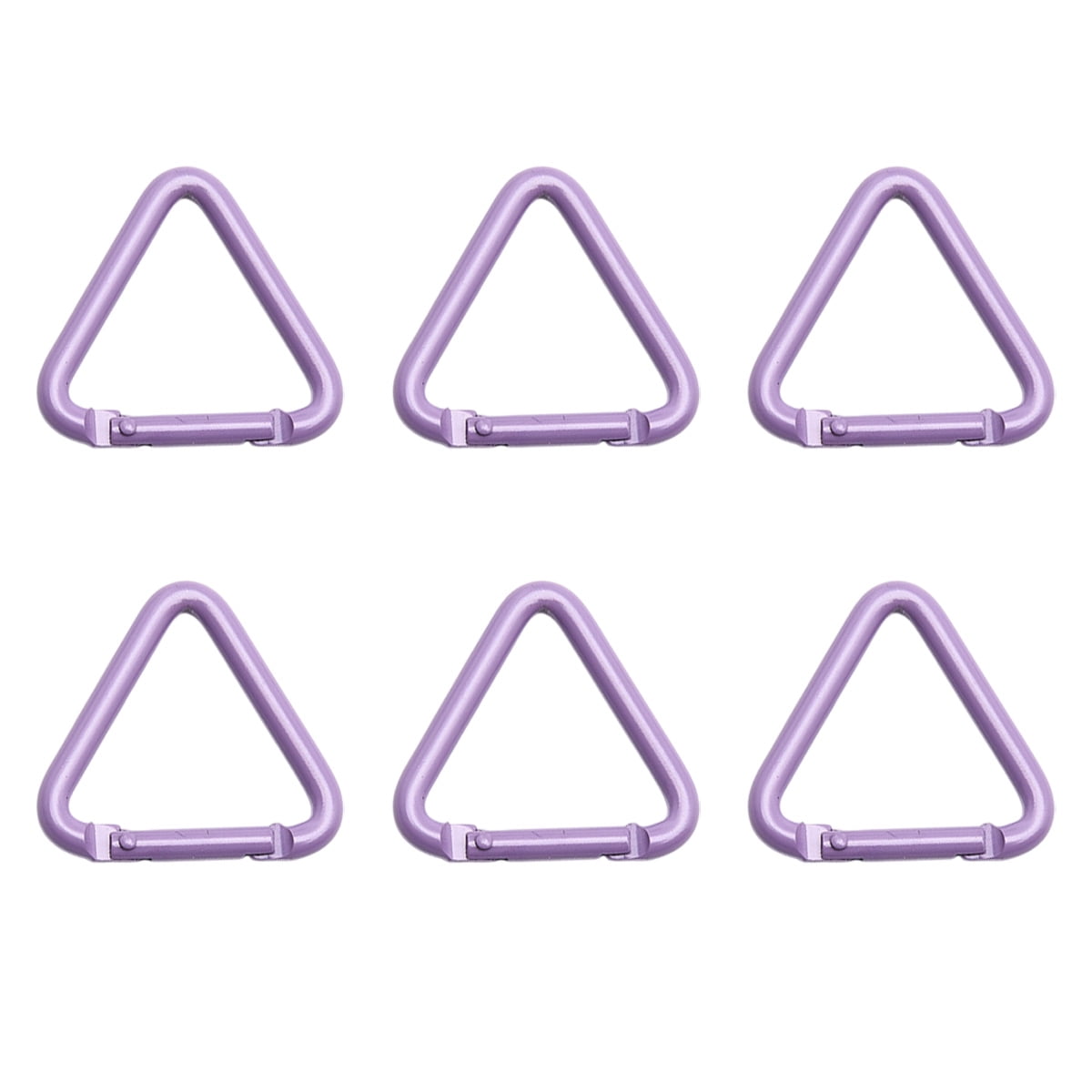 Pack of 6 Triangular Carabiner, Small Carabiner Keyring, Design ...