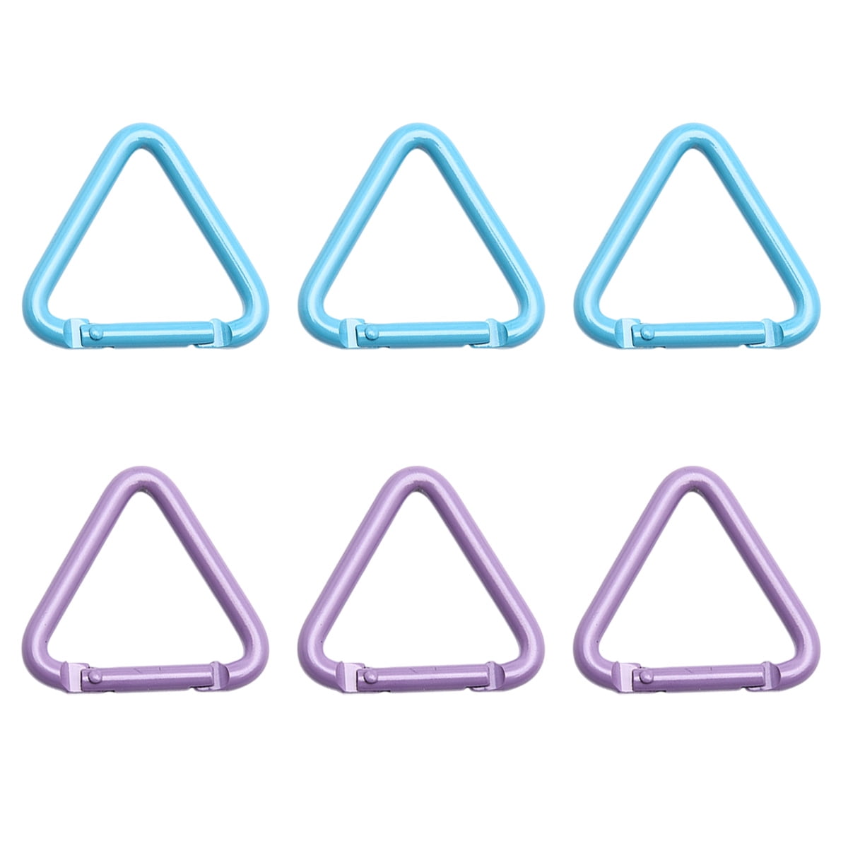 Pack of 6 Triangular Carabiner, Small Carabiner Keyring, Design ...