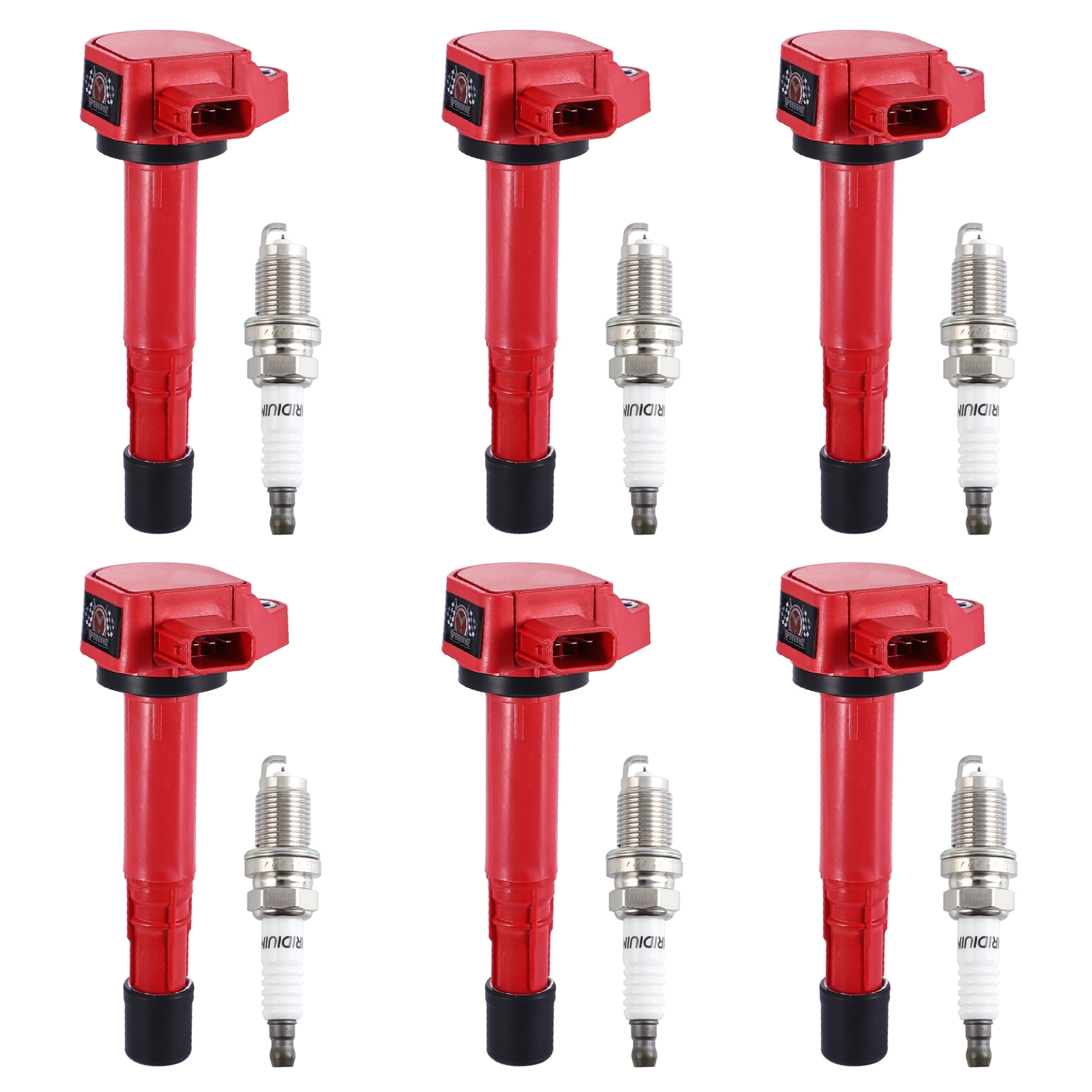 Pack of 6 UF400 Ignition Coil & 6994 Spark Plug for Honda Acura Saturn ...