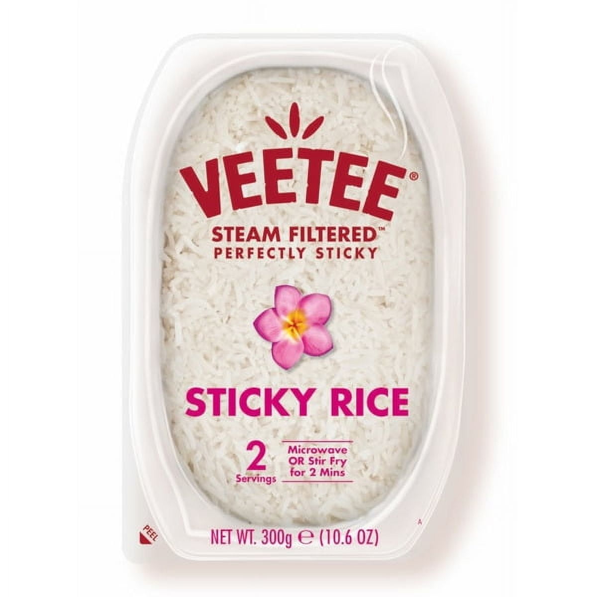 (Pack of 6) Veetee Steam Filtered Sticky Rice, 10.6 oz - Walmart.com