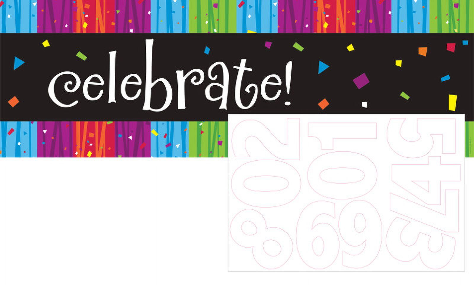 Pack of 6 Vibrantly Colored Milestone Celebration Banners 5' - Walmart.com