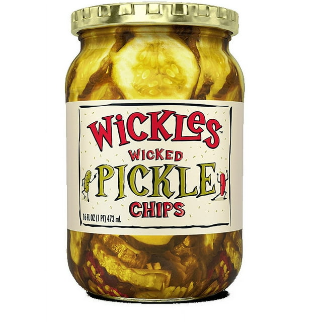 Pack of 6, Wickles Wicked Pickle Chips, 16 fl oz - Walmart.com