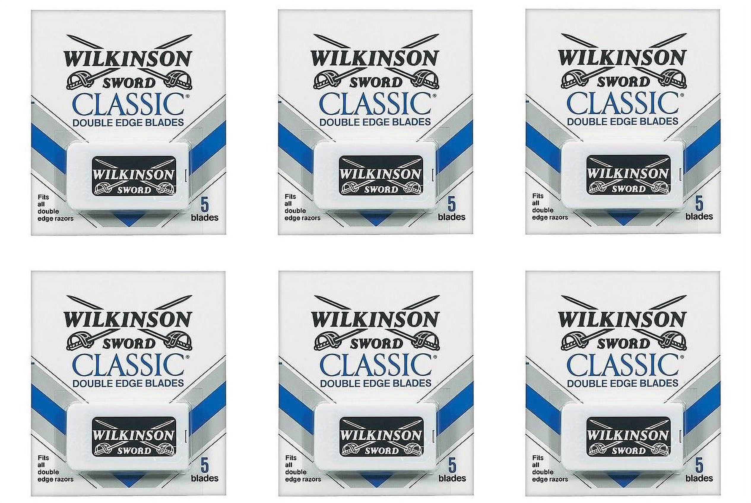 Pack of (6) Wilkinson Sword Classic 5 Double Edge Blades - Walmart.com