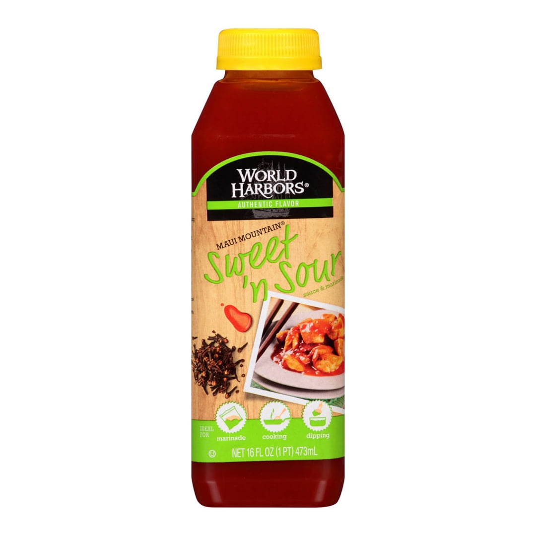 Pack of 6, World Harbors Maui Mountain Sweet 'N Sour Sauce & Marinade ...