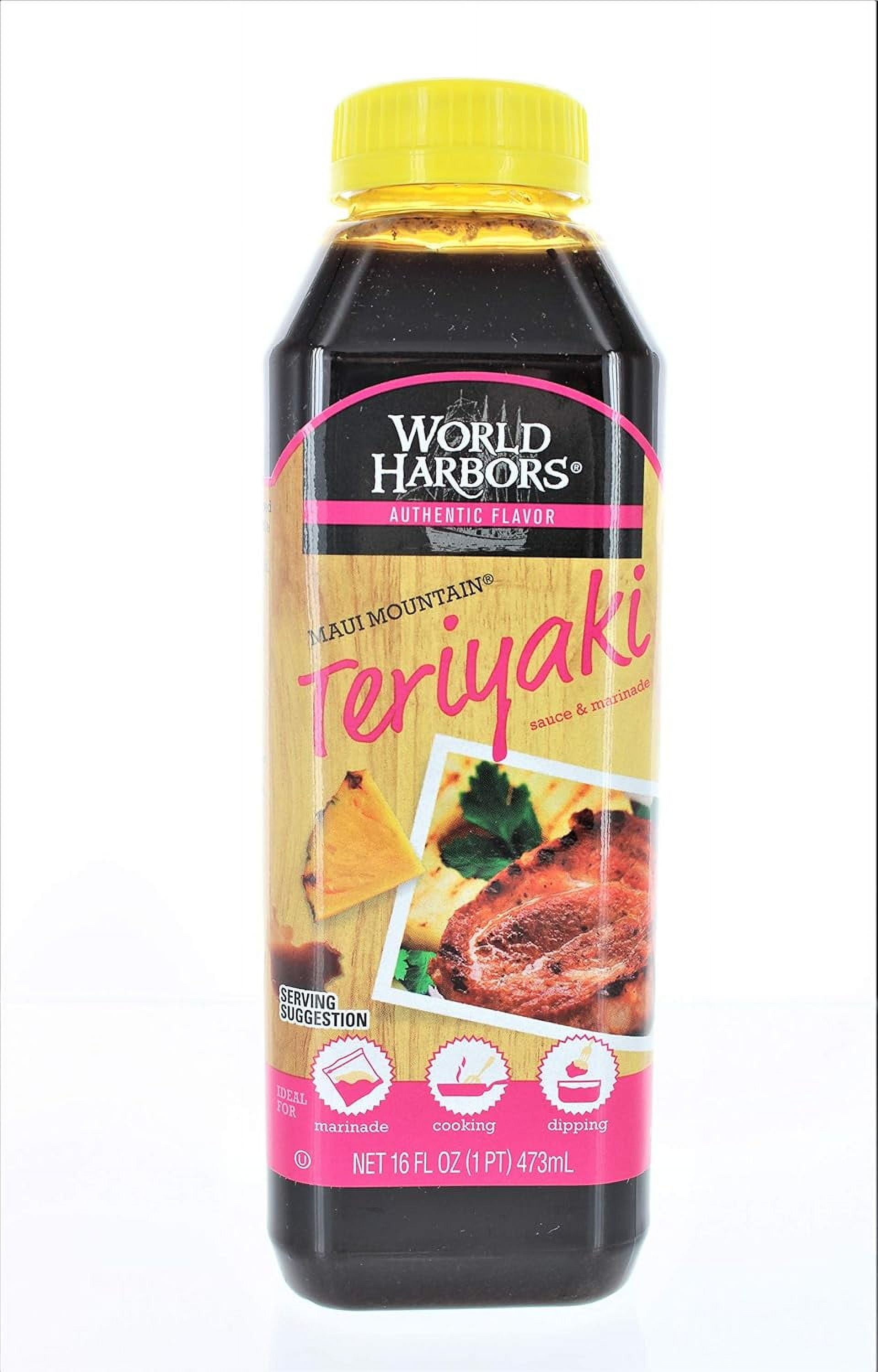 Pack of 6, World Harbors Maui Mountain Teriyaki Sauce & Marinade, 16 oz ...